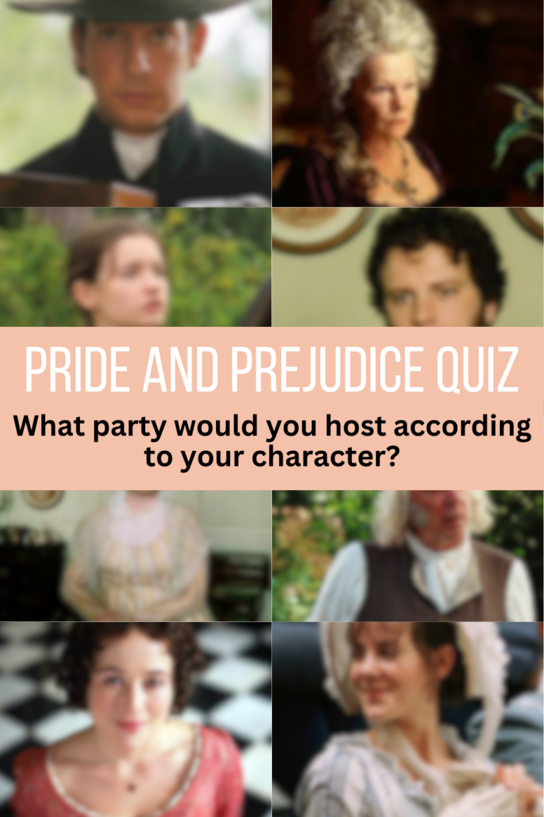 Pride and Prejudice Quiz - What Party You Would Host According To Your ...