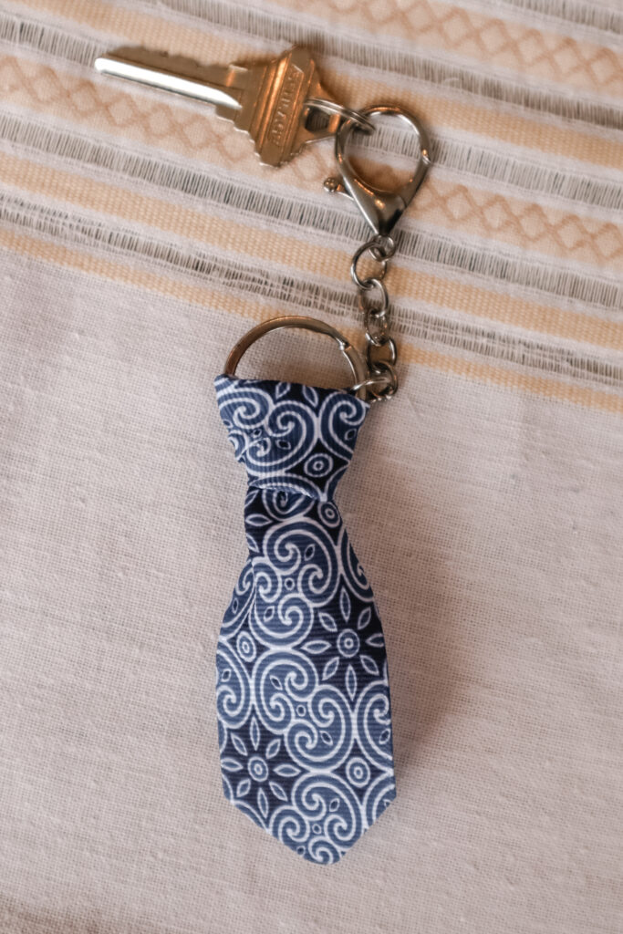 DIY Father's Day Keychain: How to Make a Tie Keychain - Gathering Glee