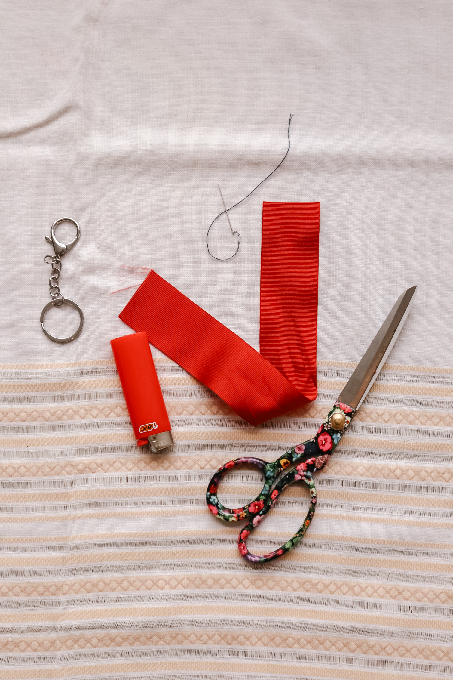 DIY Father's Day Keychain: How to Make a Tie Keychain - Gathering Glee