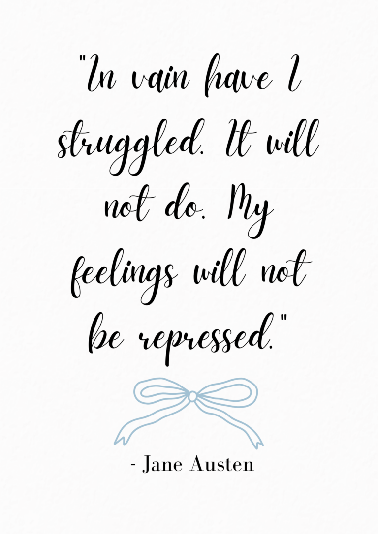 Famous Jane Austen Quotes; Free Printable Decor - Gathering Glee